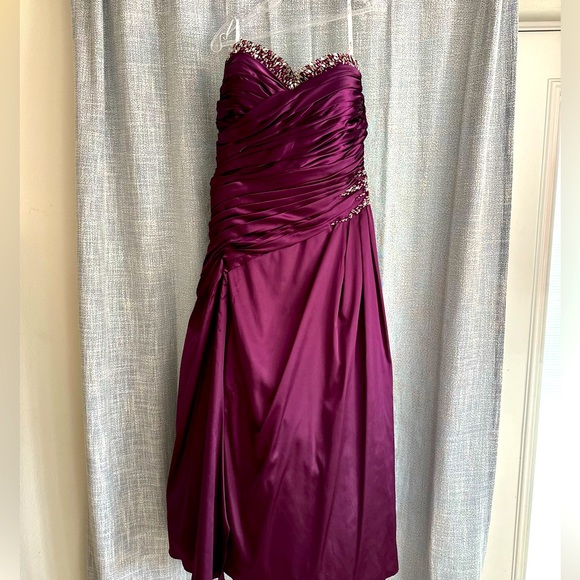 Impressions | Dresses | Deep Amethyst Formal Gown With Crystal Trim And ...